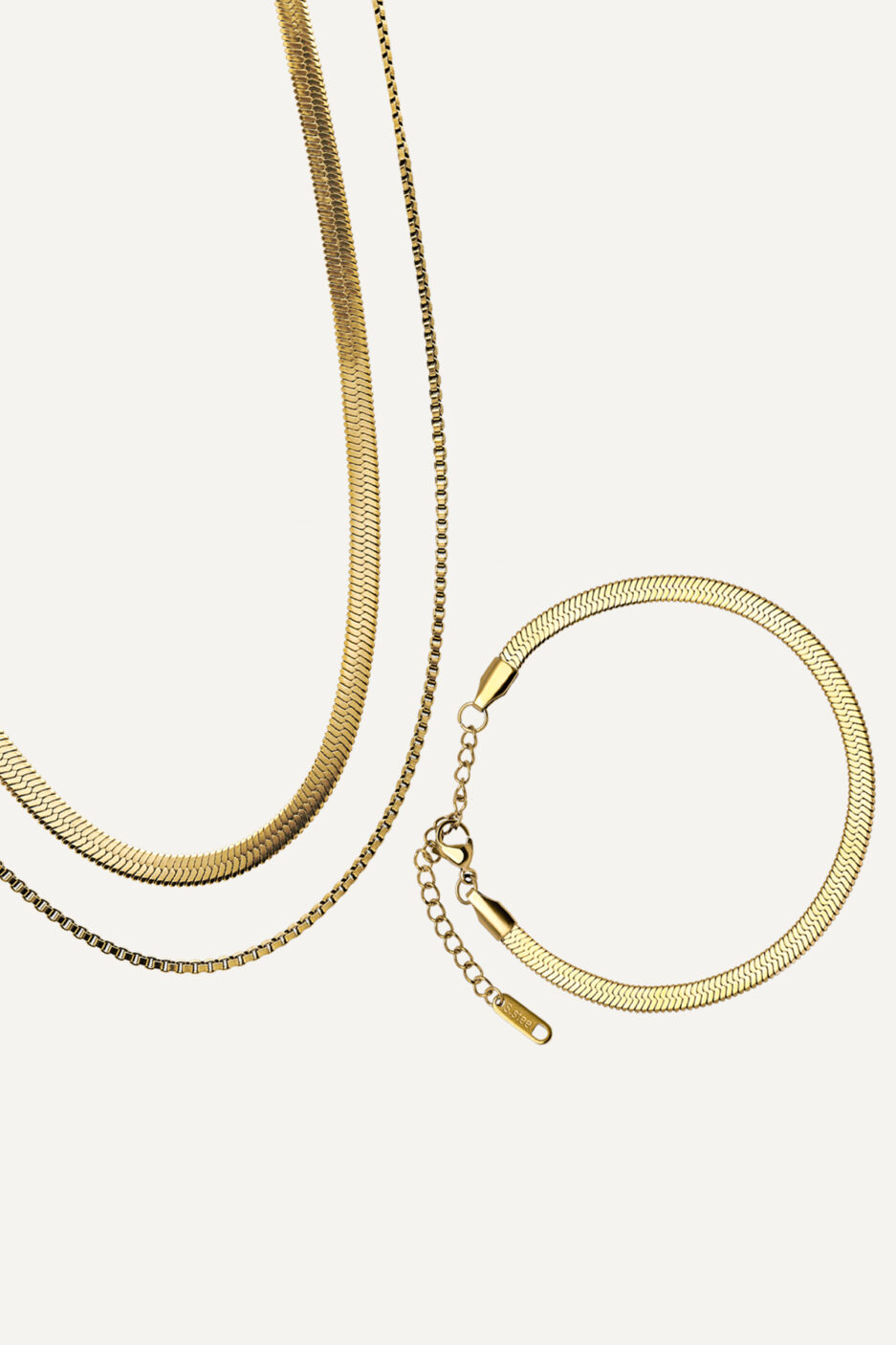 Set Marizzo Lant Snake Box Gold si Bratara Snake - Marizzo